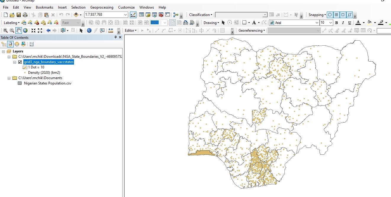 Nigeria Population Density Map | Spatialnode